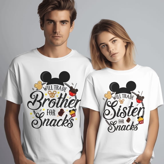 Disney Will Trade Brother For Snacks Shirt Mickey Ear Will Trade Sister ...