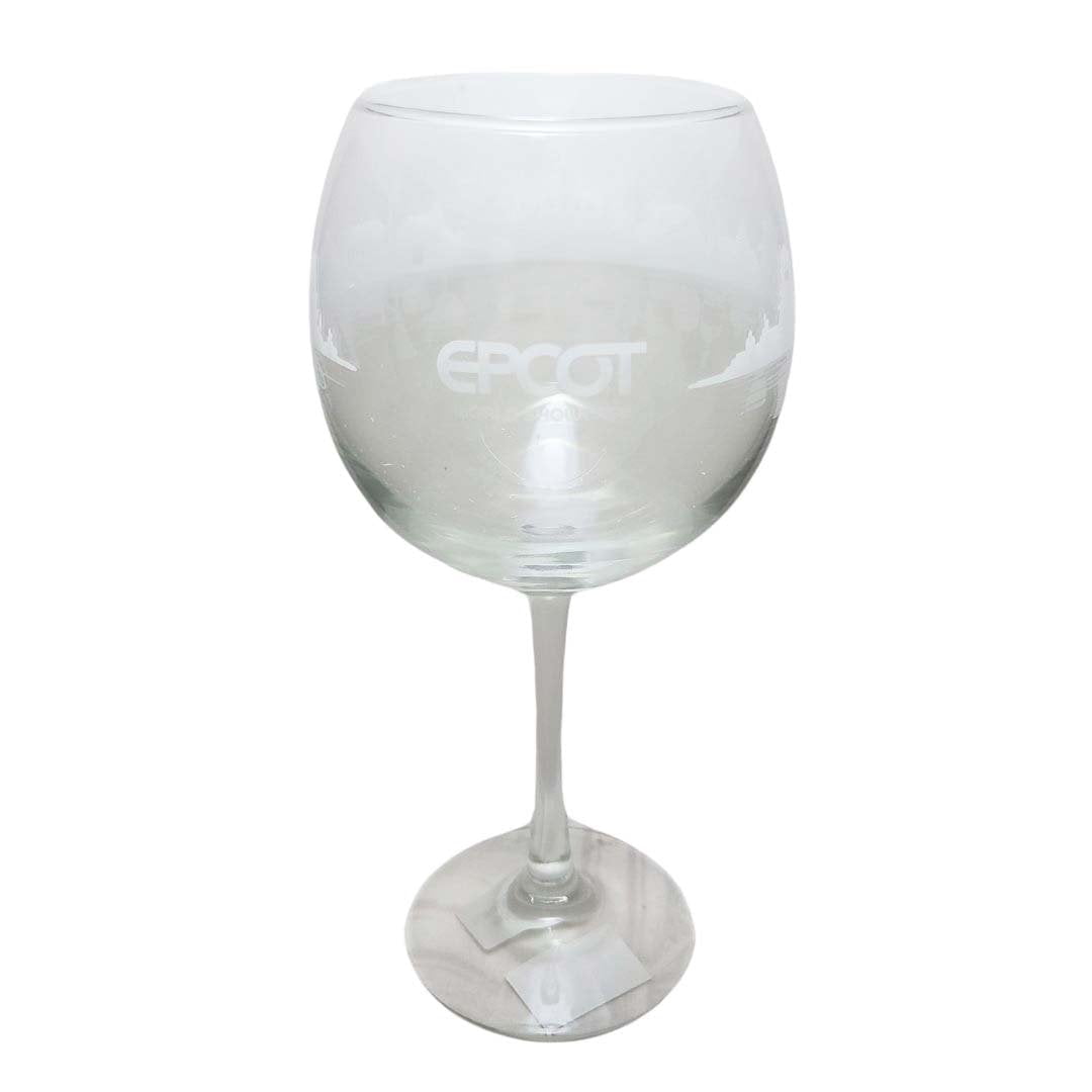 Disney Wine Glass - EPCOT World Showcase - 8" Etched Goblet - Walmart.com