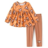 Disney Winnie Baby Girls Tigger Graphic Dress T-shirts with Leggings ...