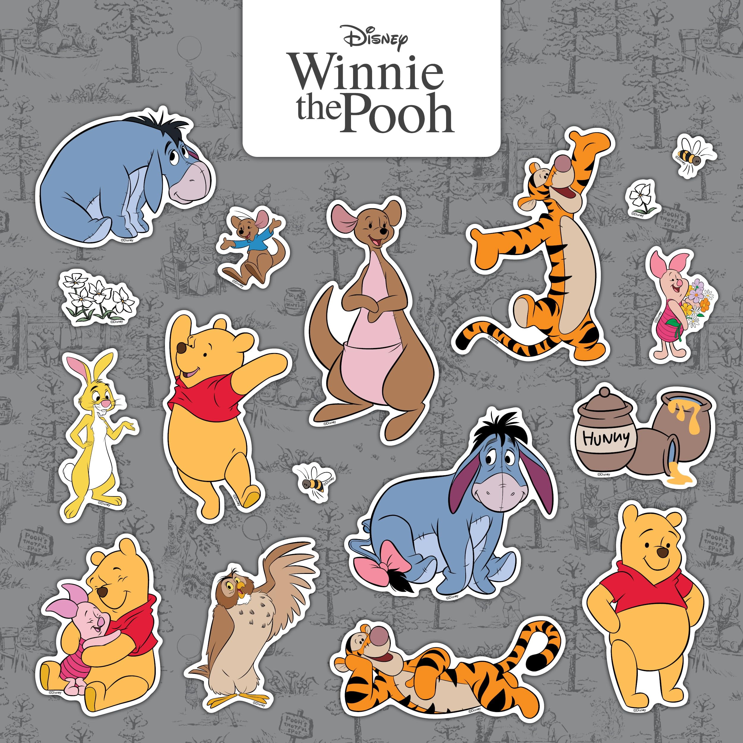 Disney Winnie The Pooh Decals - Set of 17 Pooh Bear Kanga Roo Eeyore ...