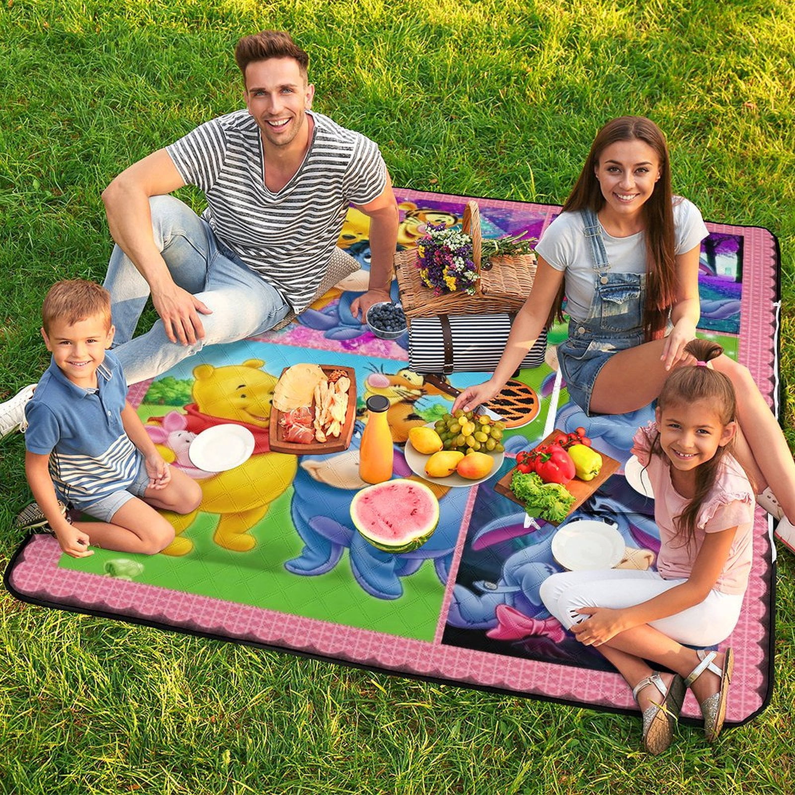 Disney&Winnie The Pooh And Friends Picnic Blankets Outdoor Blanket,59 ...