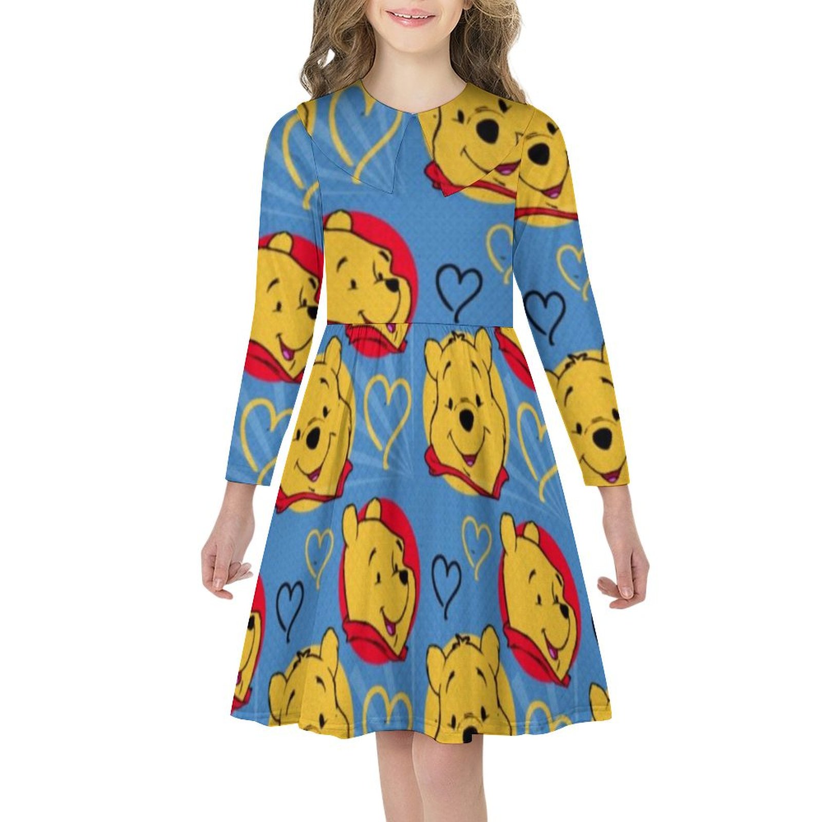 Disney Winnie The Pooh Girls long sleeve cartoon autumn and winter ...