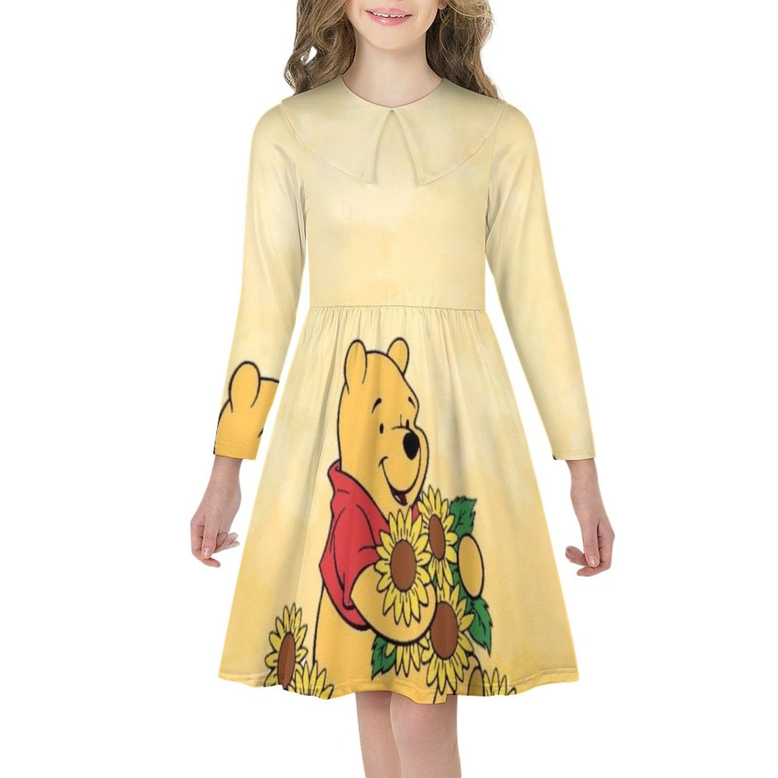 Disney Winnie The Pooh Girls long sleeve cartoon autumn and winter ...