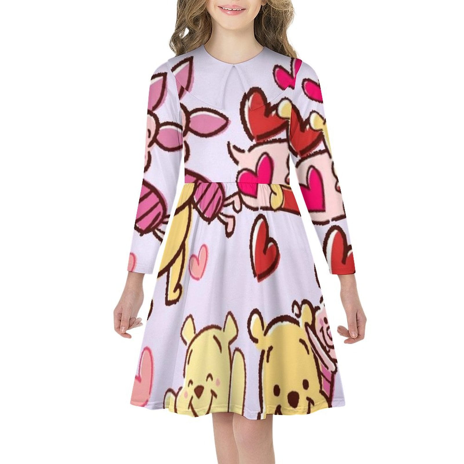 Disney Winnie The Pooh Girls long sleeve cartoon autumn and winter ...