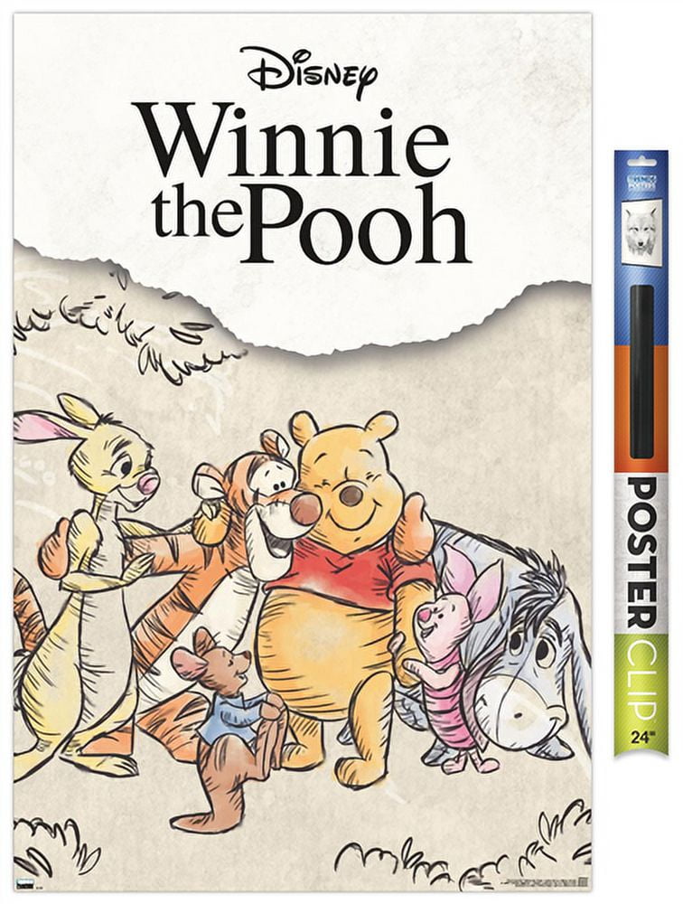 Disney Winnie The Pooh - Group Sketch Wall Poster, 22.375" x 34 ...