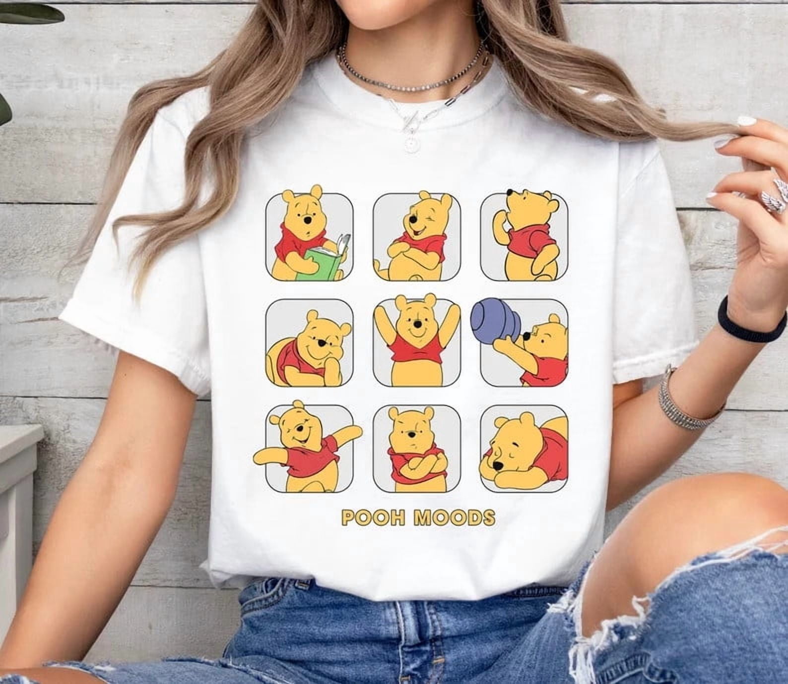 Disney Winnie The Pooh Moods Expressive Face Grid Chart Honey Bear T ...