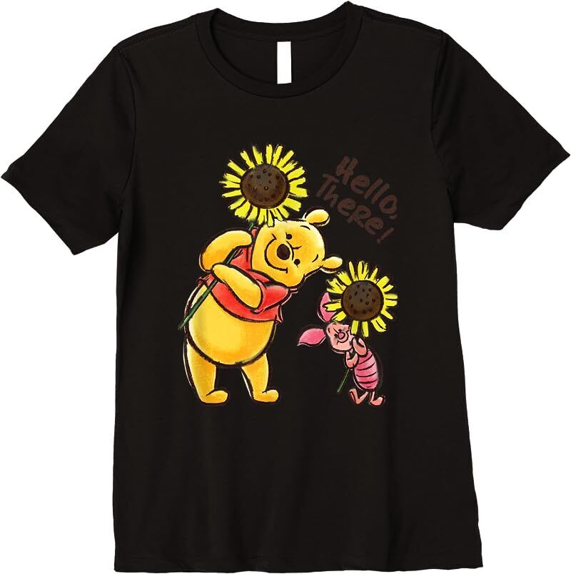 Disney Winnie The Pooh Piglet “Hello There” Sunflowers T-Shirt ...