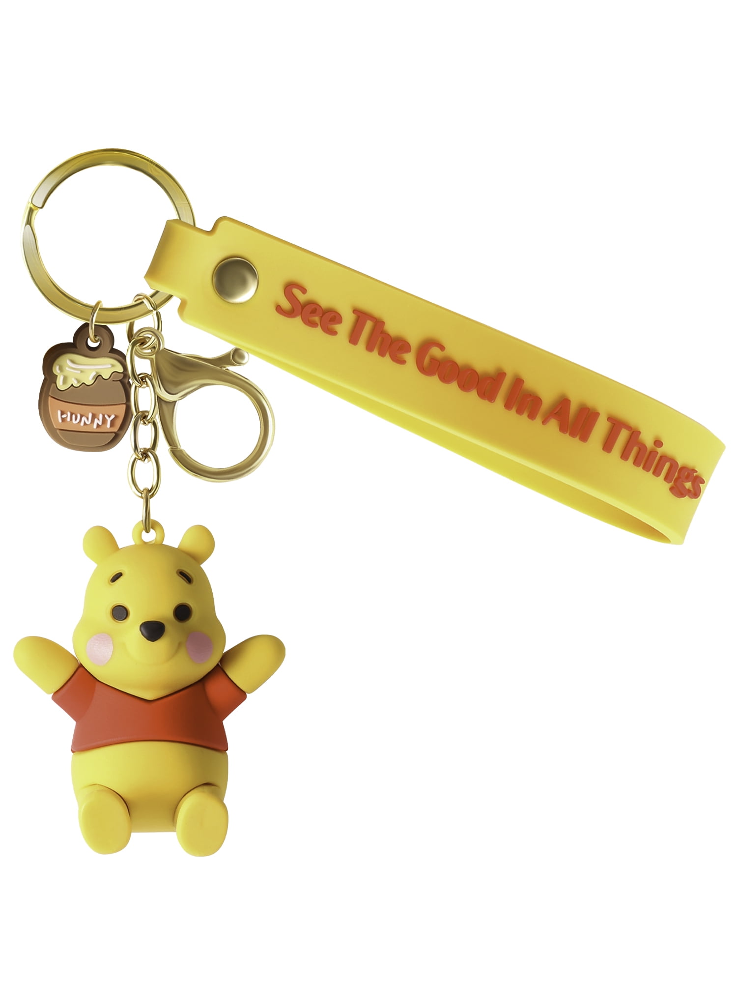 Disney Winnie The Pooh "See The Good In All Things" Yellow 3D Keychain ...
