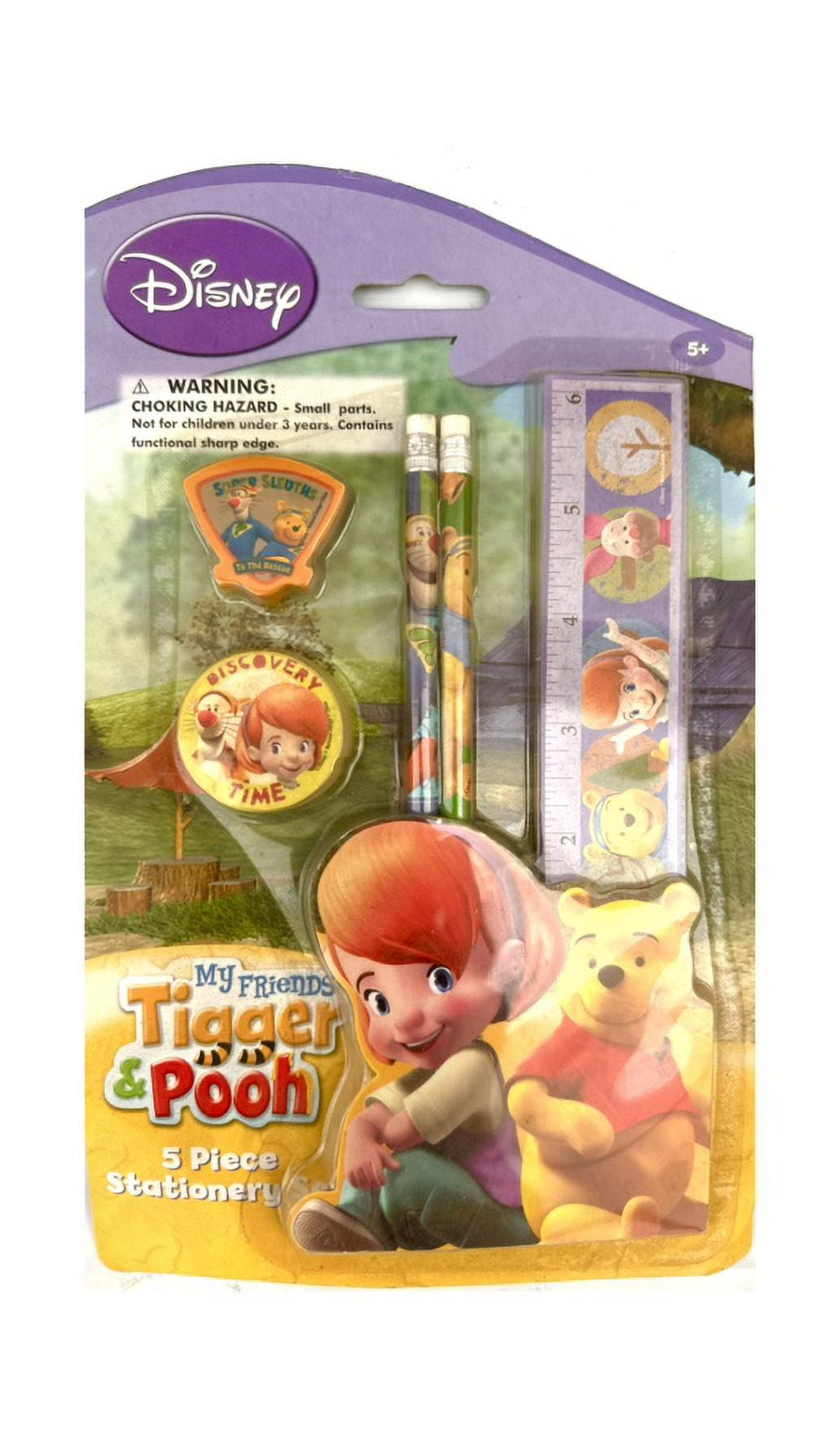 Disney Winnie The Pooh & Tigger 5 pcs stationery set: pencils / eraser ...