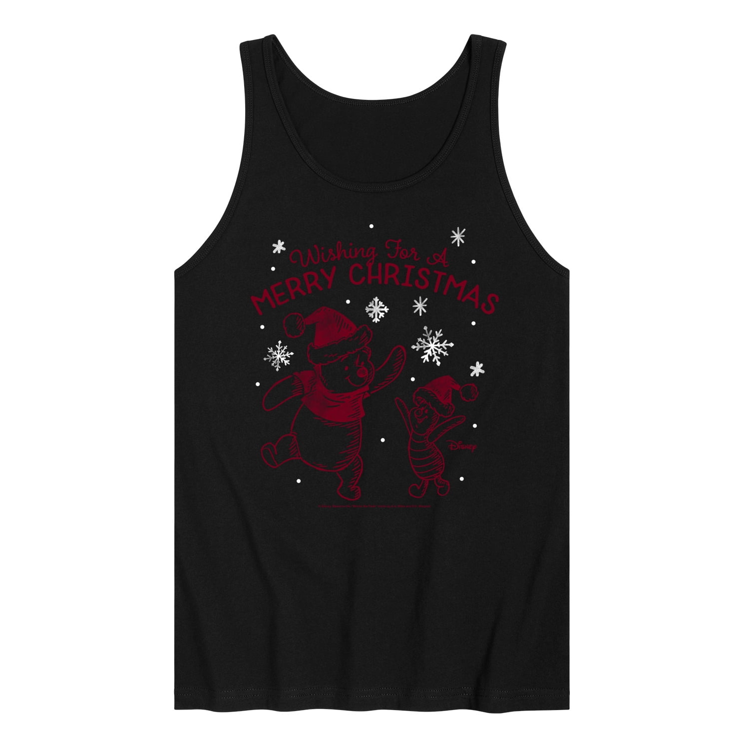 Disney Winnie The Pooh - Wishing For A Merry Christmas - Men's Jersey ...