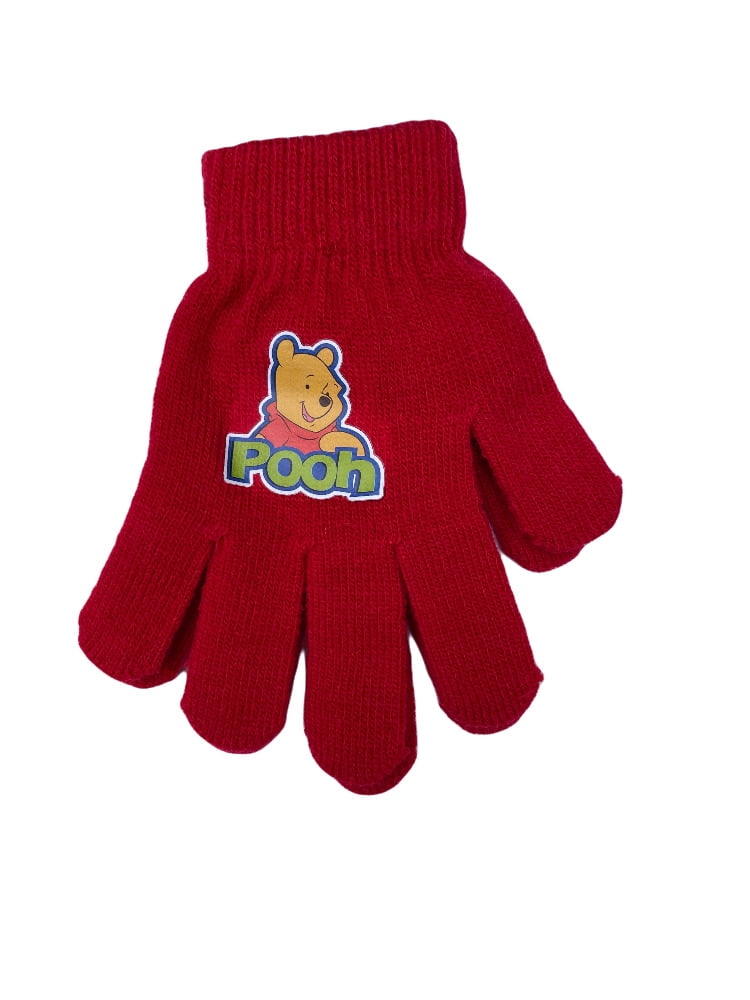 Disney Winnie The Pooh kids knit gloves (red) - Walmart.com