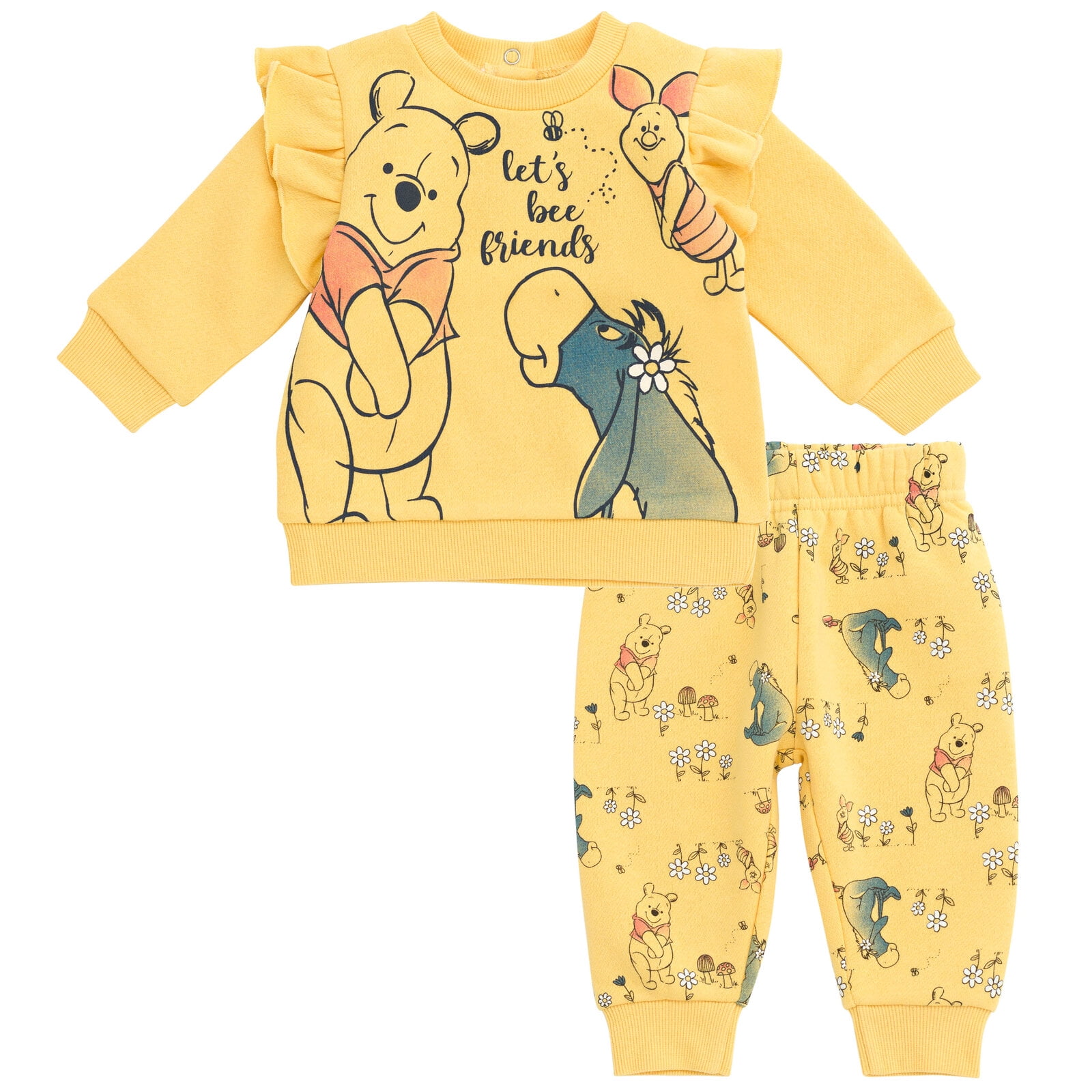 Disney Winnie the Pooh Eeyore Piglet Toddler Girls Fleece Sweatshirt ...