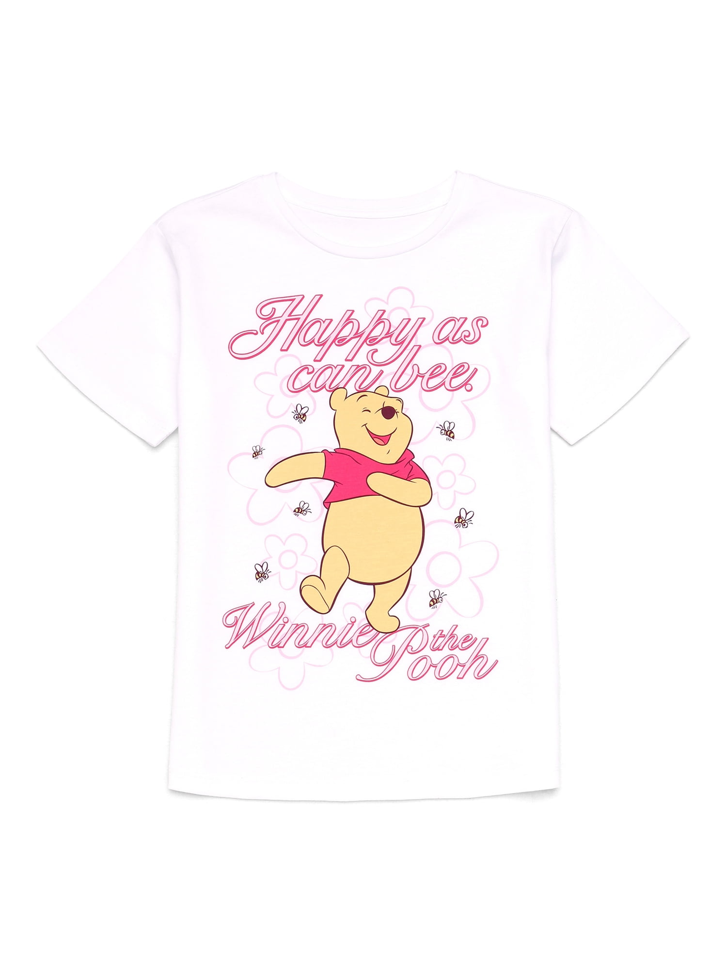Disney Winnie the Pooh Girls Short Sleeve Graphic T-Shirt, Sizes 4-16 ...