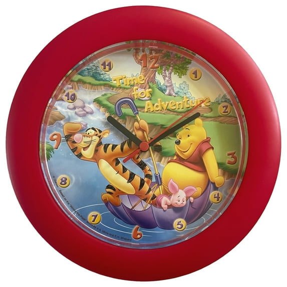 Disney Winnie the Pooh Kids 10" Wall Clock with Tigger & Piglet ...