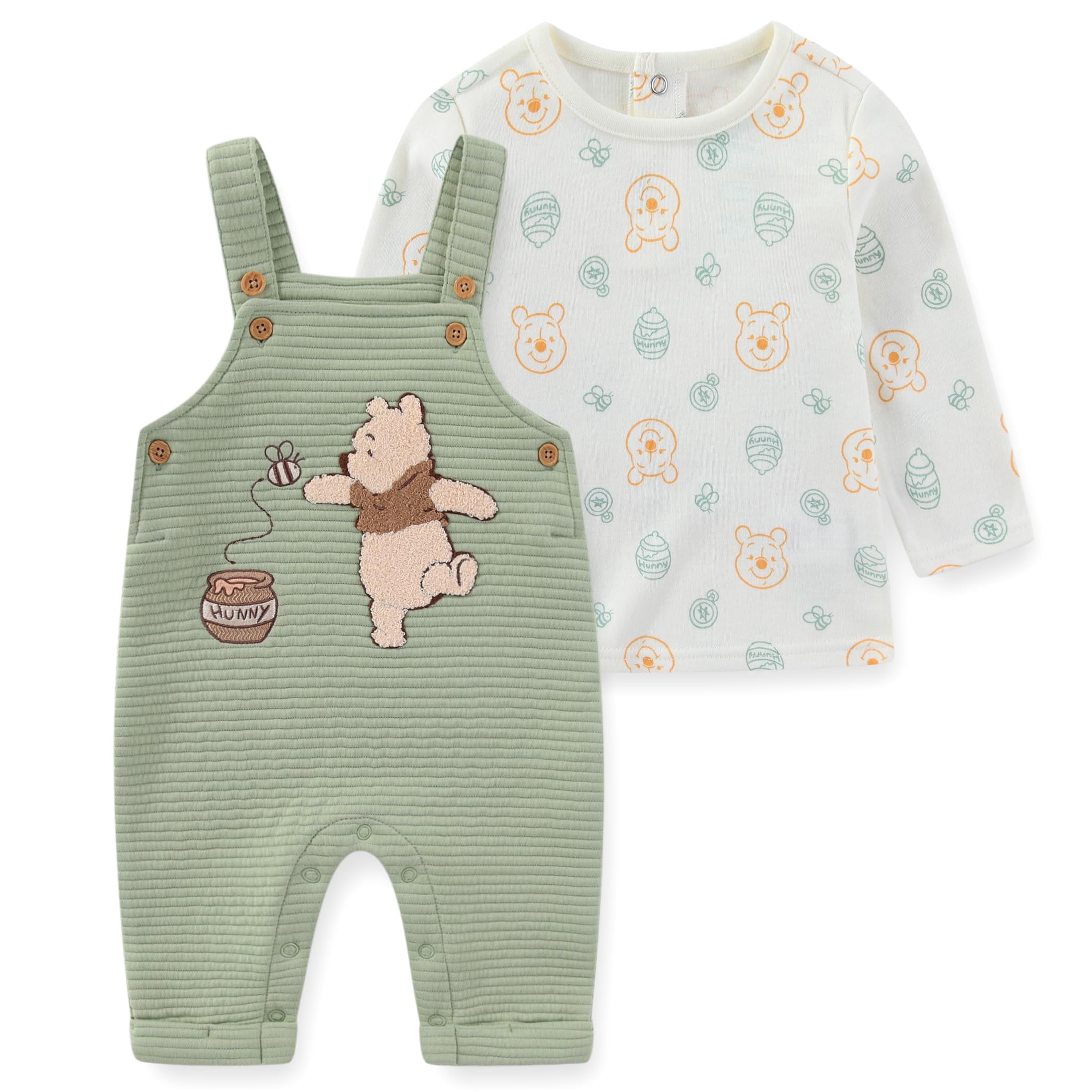 Disney Winnie the Pooh Long Sleeve Shirt and Overalls (Baby Boys), 2 ...