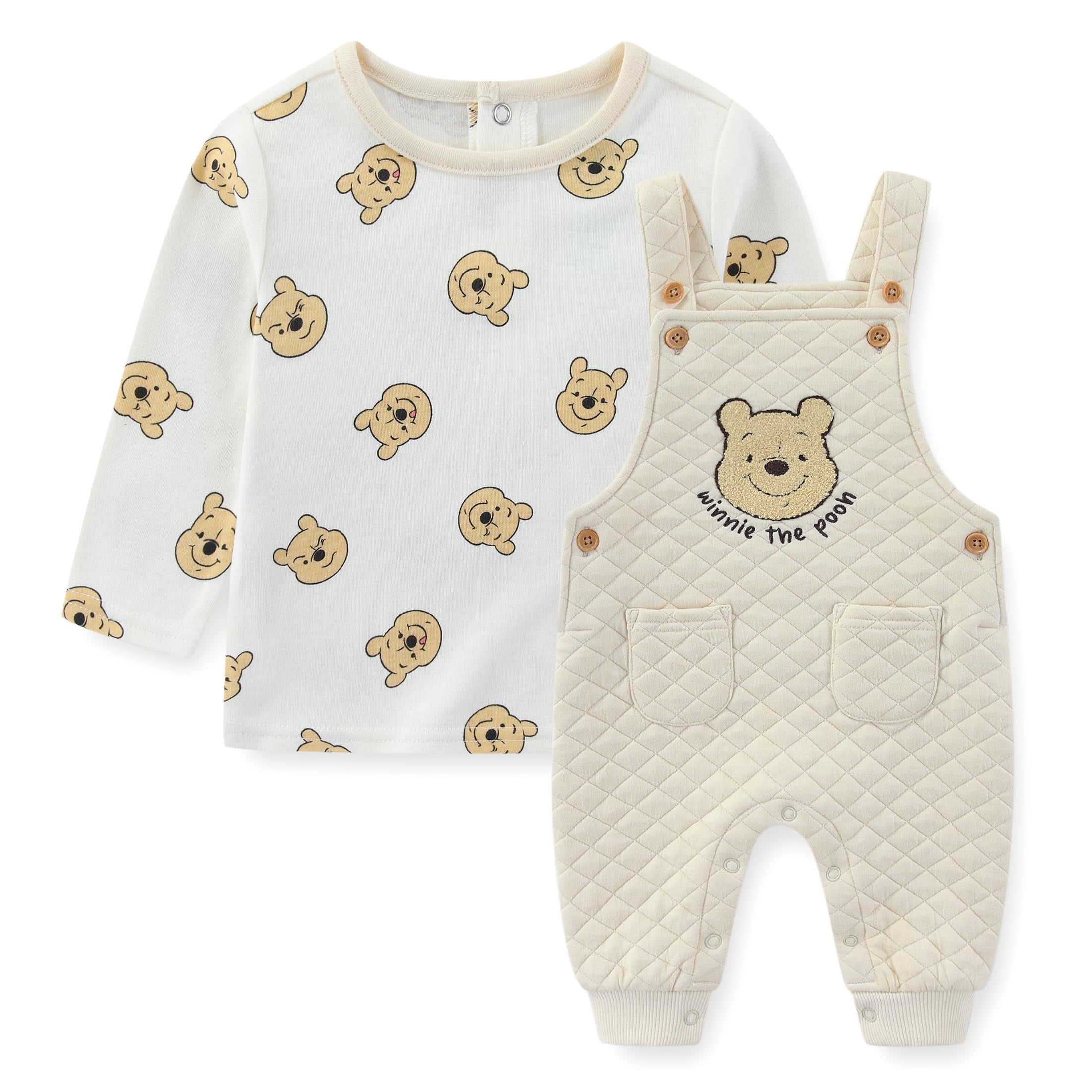 Disney Winnie the Pooh Long Sleeve Shirt and Overalls (Baby Boys), 2 ...