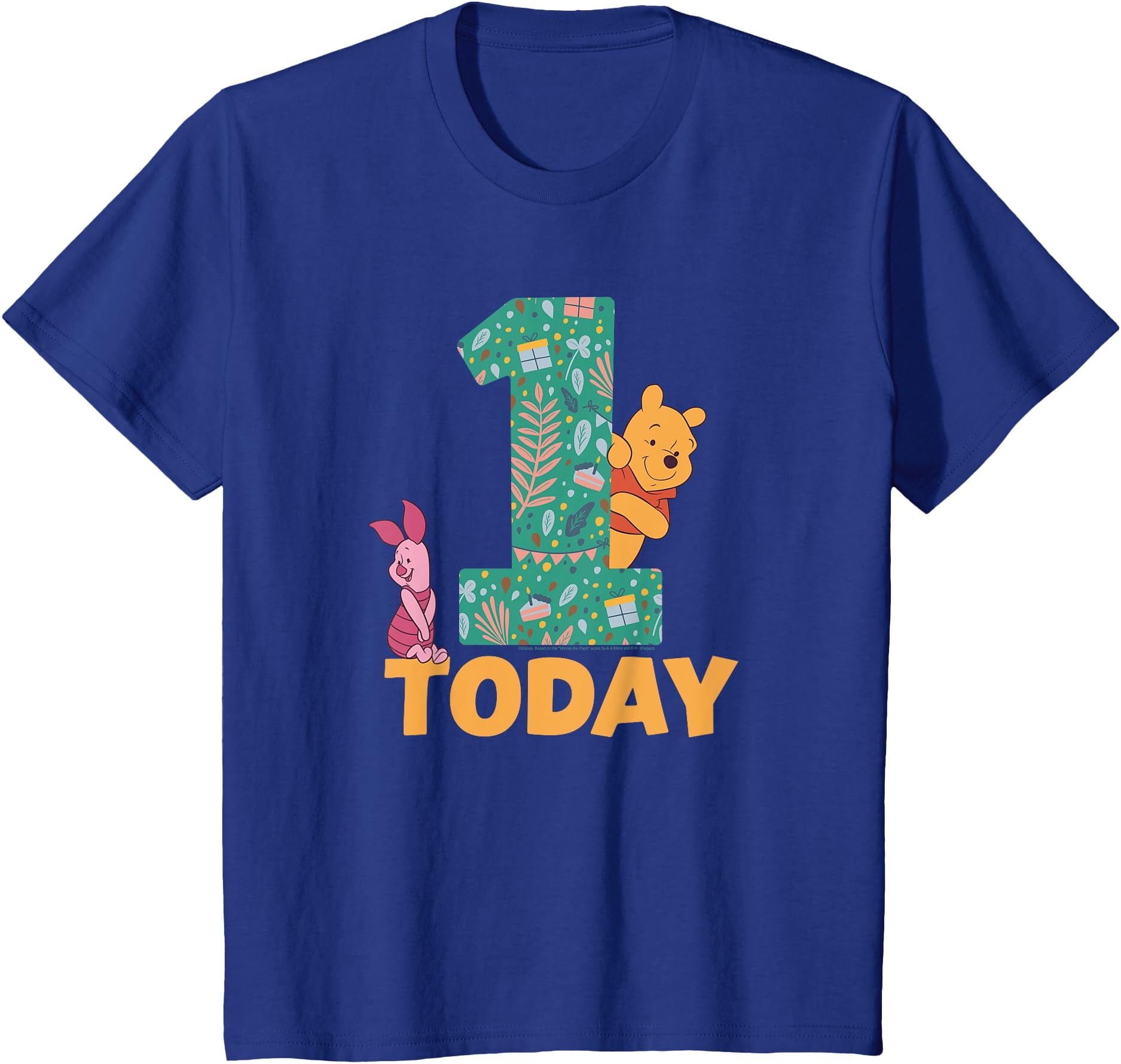 Disney Winnie the Pooh & Piglet Birthday 1 Year Old Today Youth T-Shirt ...