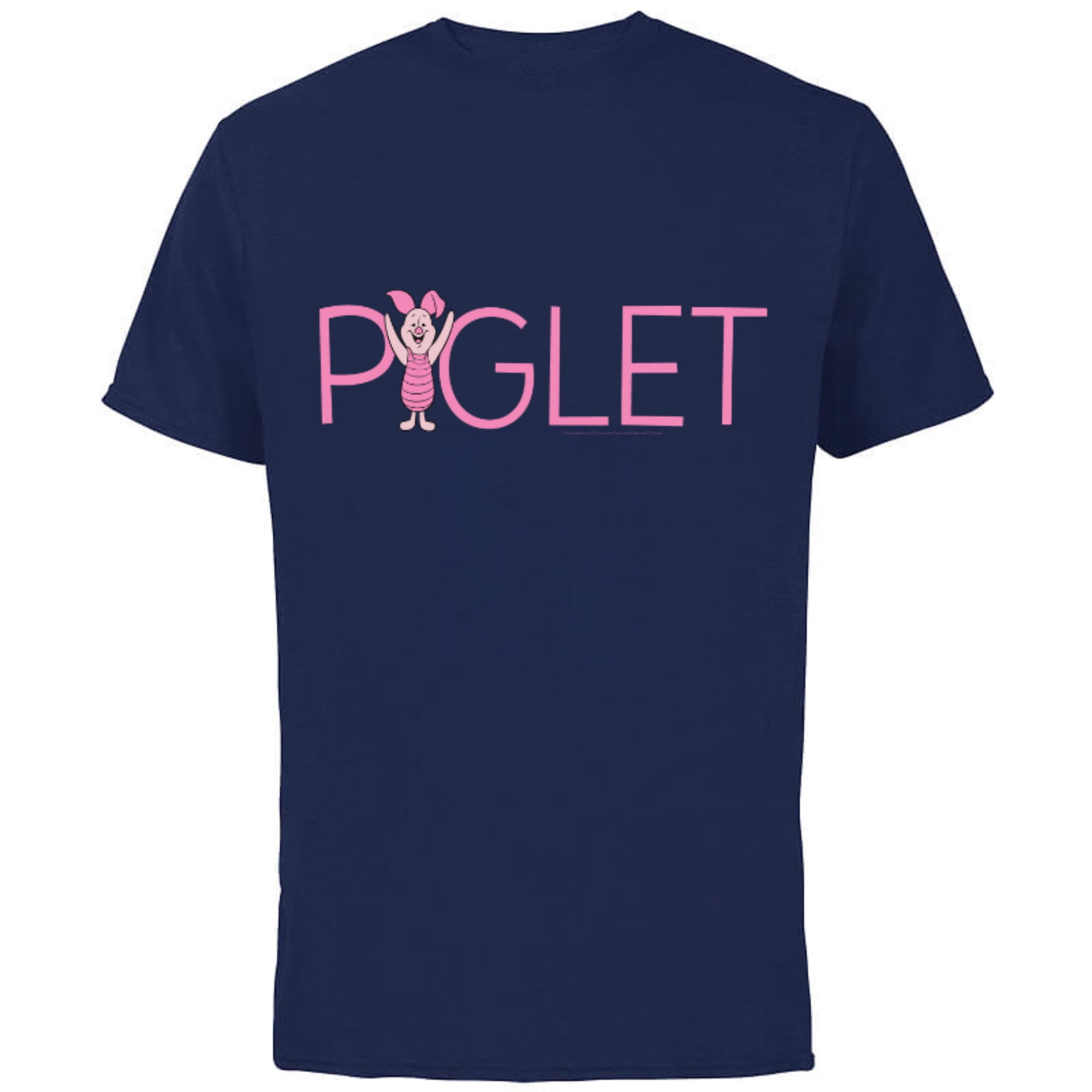 Disney Winnie the Pooh Piglet Classic Lettering - Short Sleeve Cotton T ...