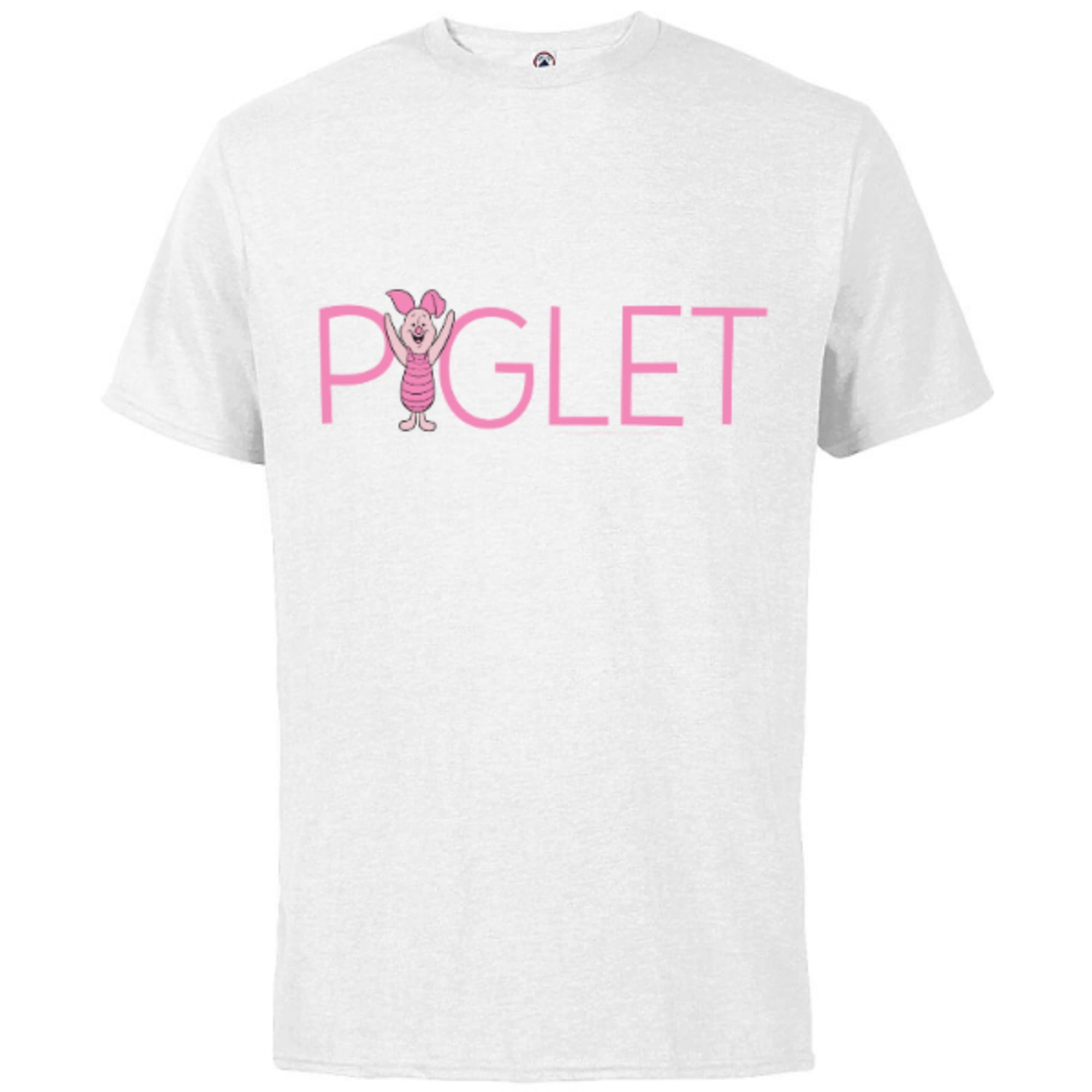 Disney Winnie the Pooh Piglet Classic Lettering - Short Sleeve Cotton T ...