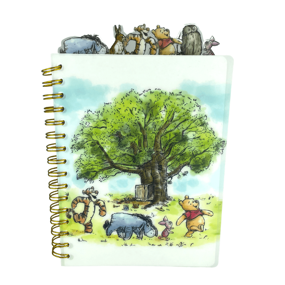 Disney Winnie the Pooh 8x7 Spiral Notebook: School Journal with Divided ...