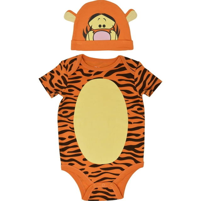 Disney Winnie the Pooh Tigger Infant Baby Boys Cosplay Bodysuit and Hat ...