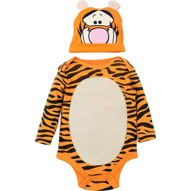Disney Winnie the Pooh Tigger Newborn Baby Boys Bodysuit and Hat ...