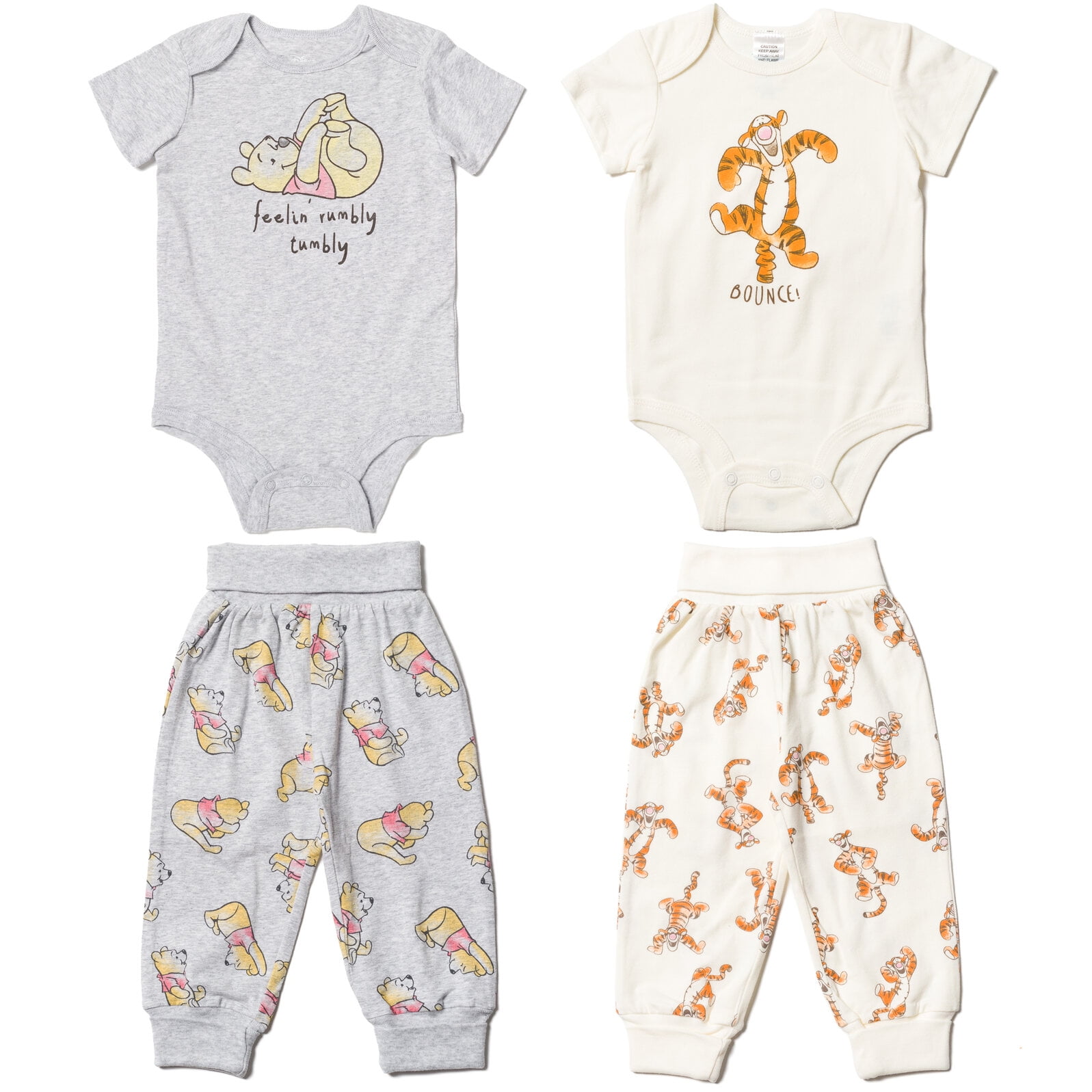 Disney Winnie the Pooh Tigger Newborn Baby Boys Bodysuits and Pants ...
