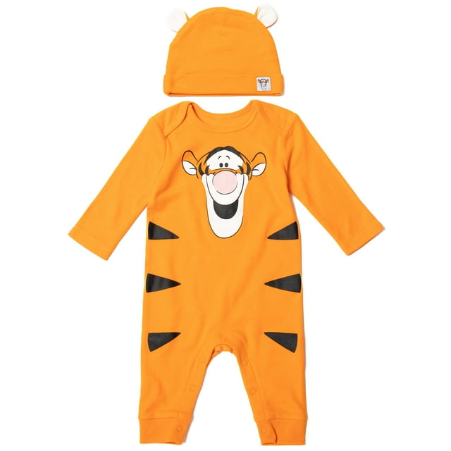 Disney Winnie the Pooh Tigger Newborn Baby Boys Snap Cosplay Coverall ...