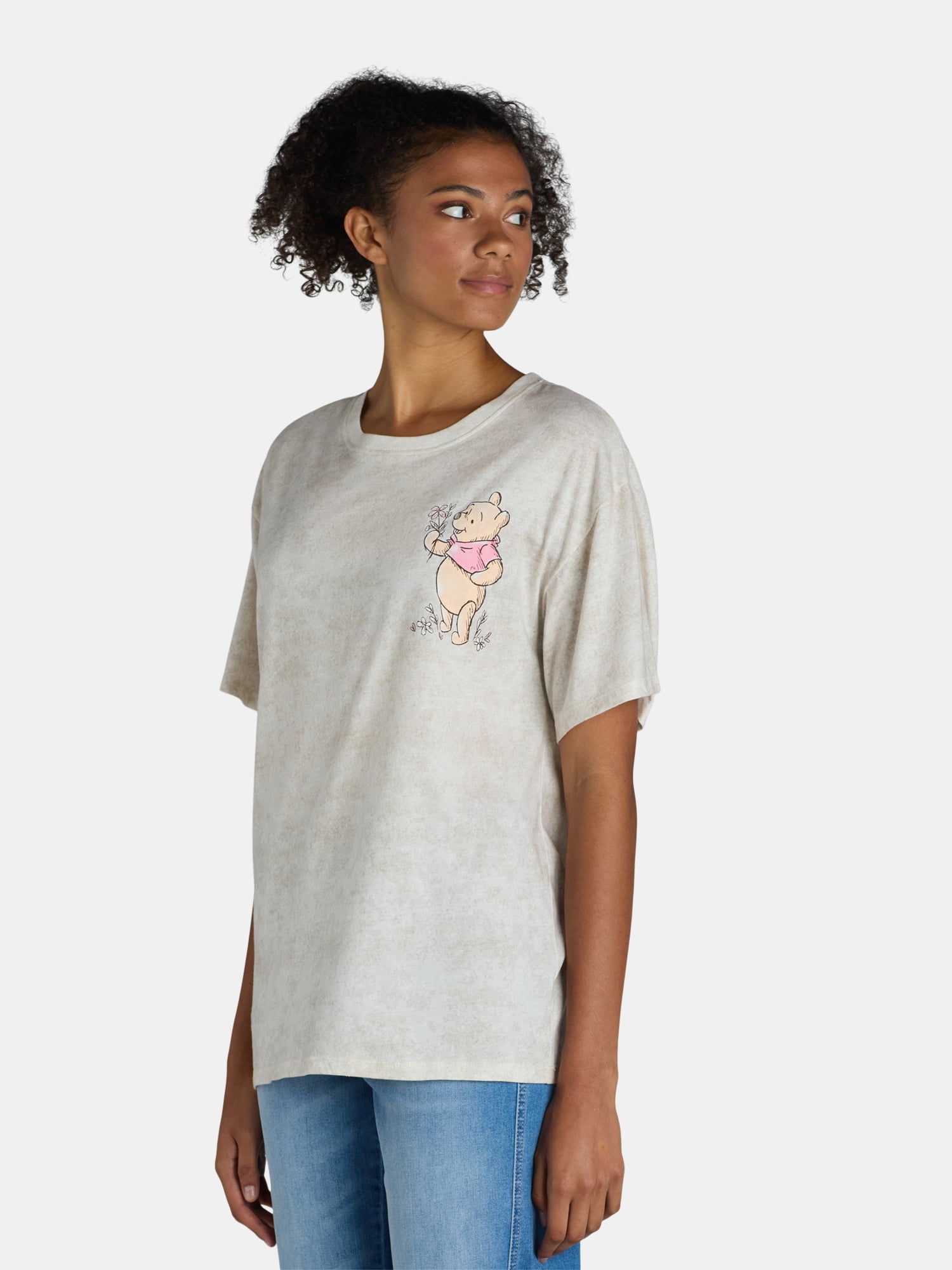 Disney Winnie the Pooh Juniors Front and Back Graphic Tee with Short ...