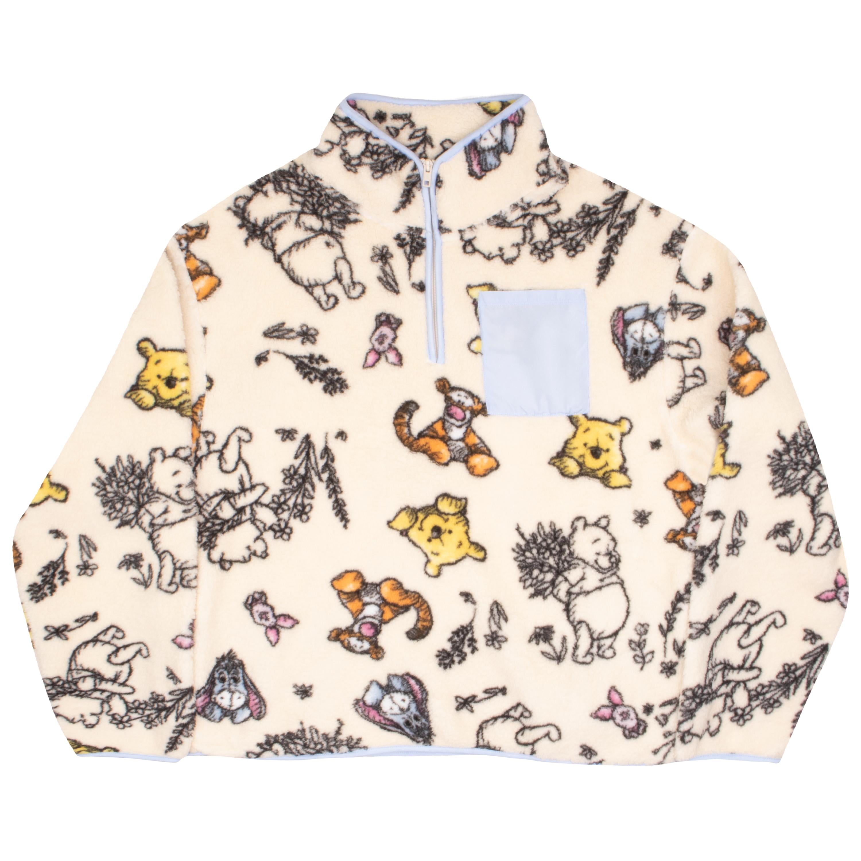 Disney Winnie the Pooh Women's Soft Fleece Pullover Quarter-Zip Jacket ...