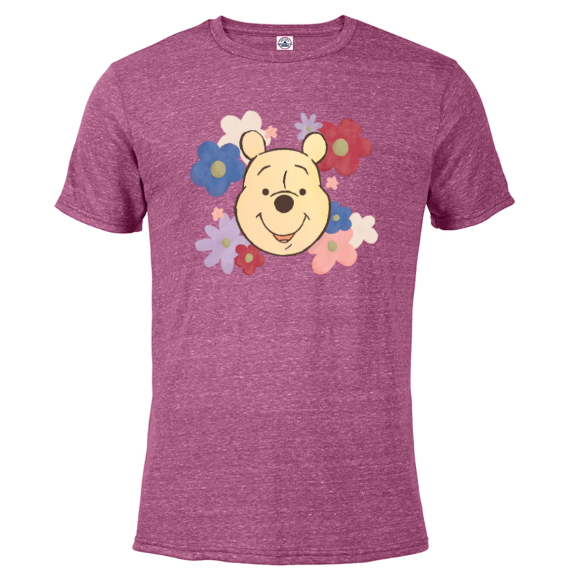 Disney Winnie the Pooh and Flowers Too - Short Sleeve Blended T-Shirt for Adults - Customized ...
