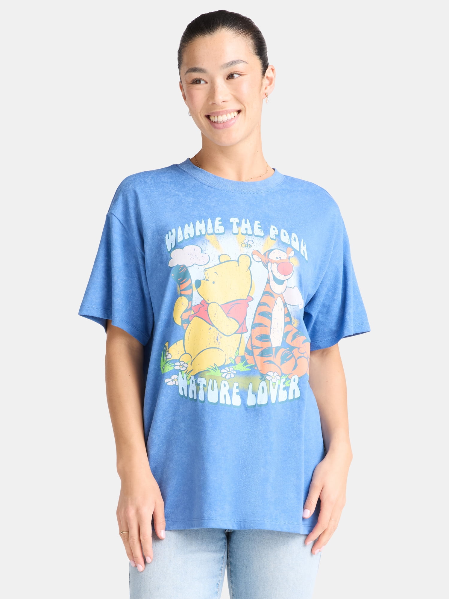 Disney Winnie the Pooh Acid Wash Graphic Tee, Sizes XXS-XXL, Women’s ...