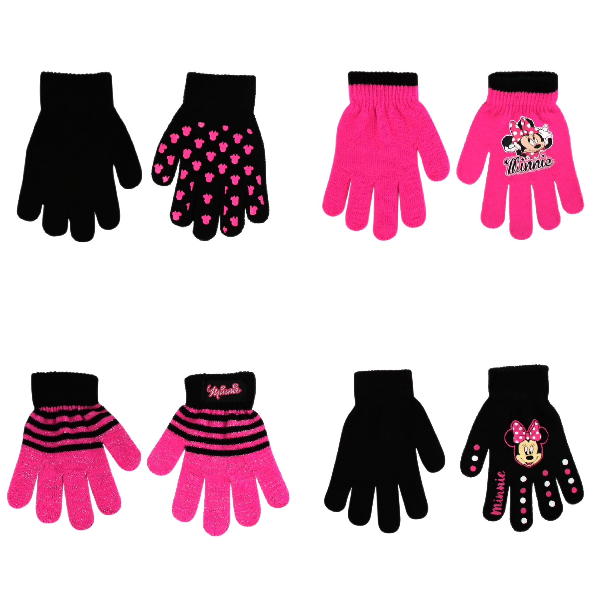 Disney Winter 4-Pack Kids Gloves or Toddlers Mittens Minnie Mouse Snow ...