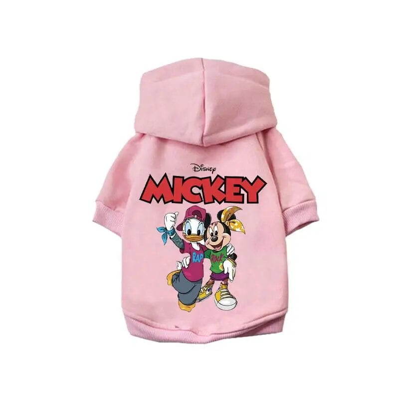 Disney Winter Pet Dog Clothes Cute Mickey Minnie dogs hoodies French ...
