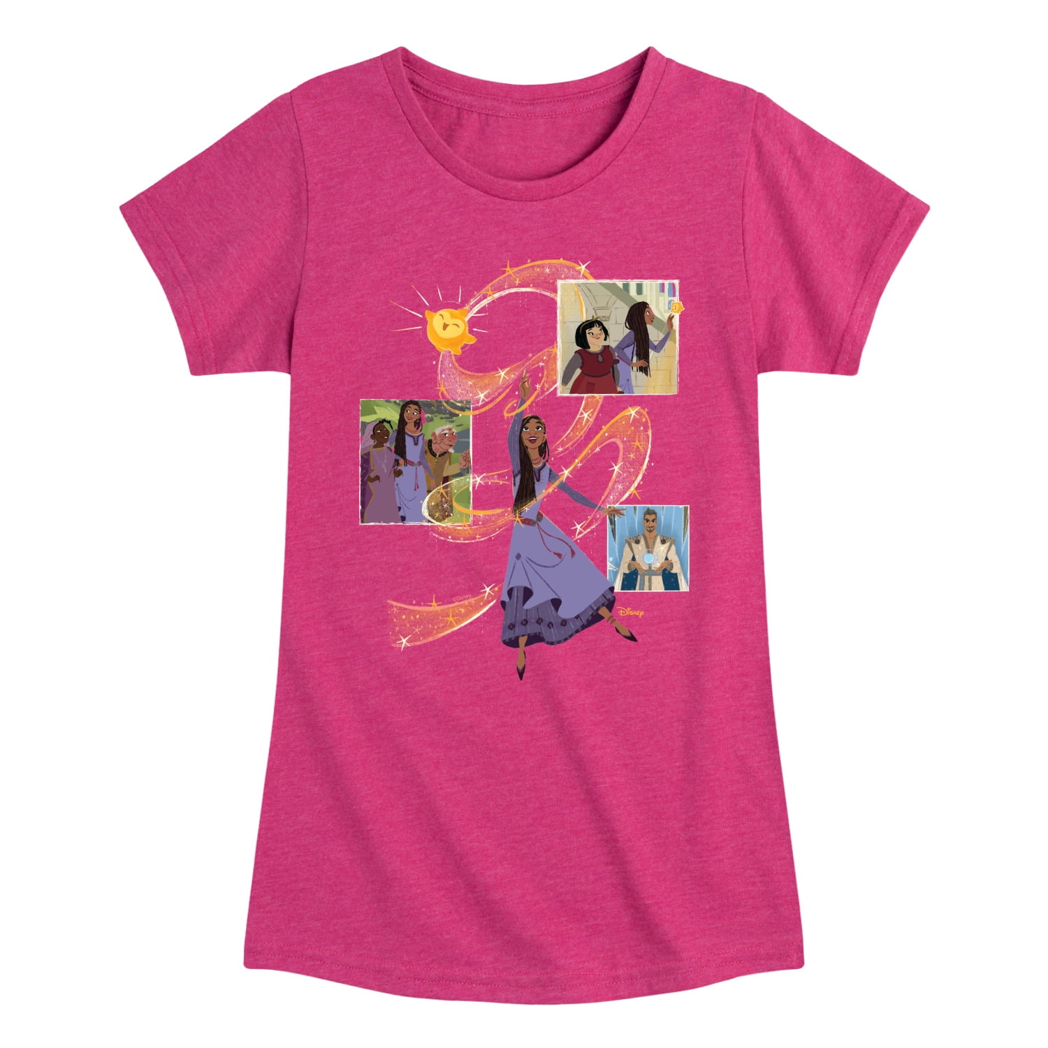 Disney Wish - Asha And Friends - Toddler & Youth Girls Short Sleeve ...