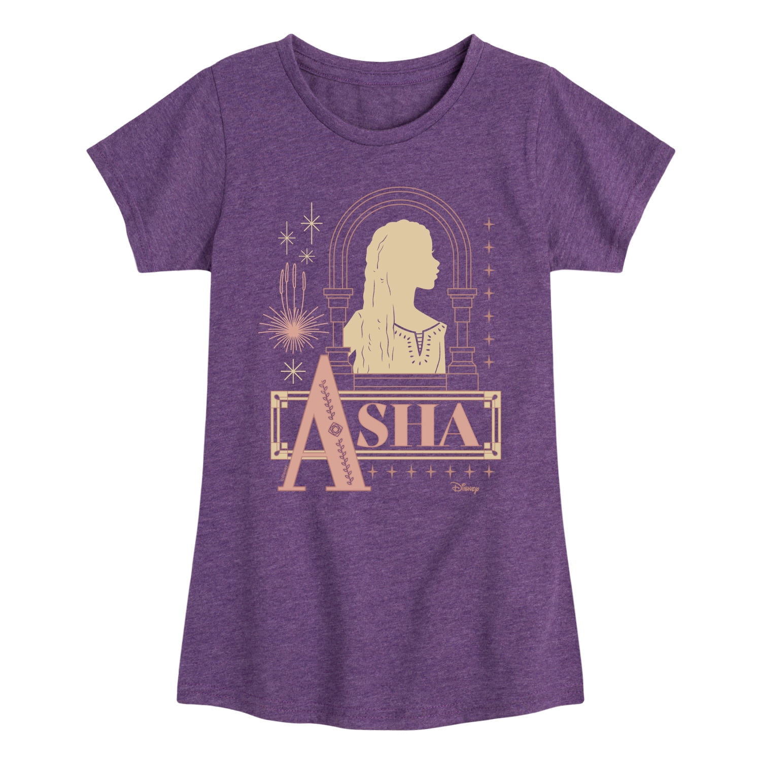 Disney Wish - Asha Badge - Toddler & Youth Girls Short Sleeve Graphic T ...