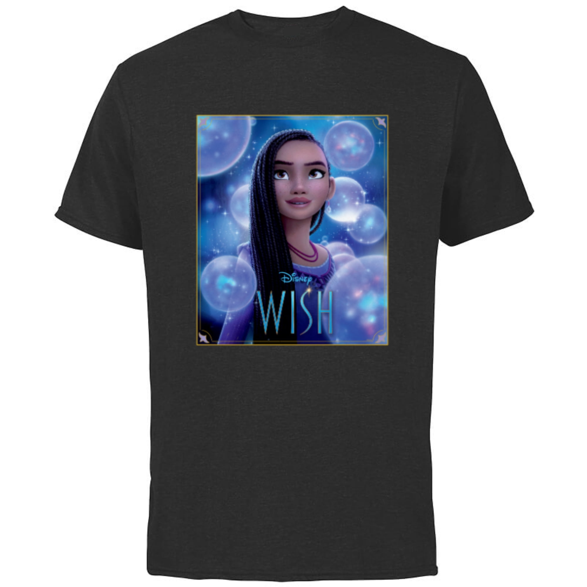 Disney Wish Asha Character Poster Image and Movie Logo - Short Sleeve ...