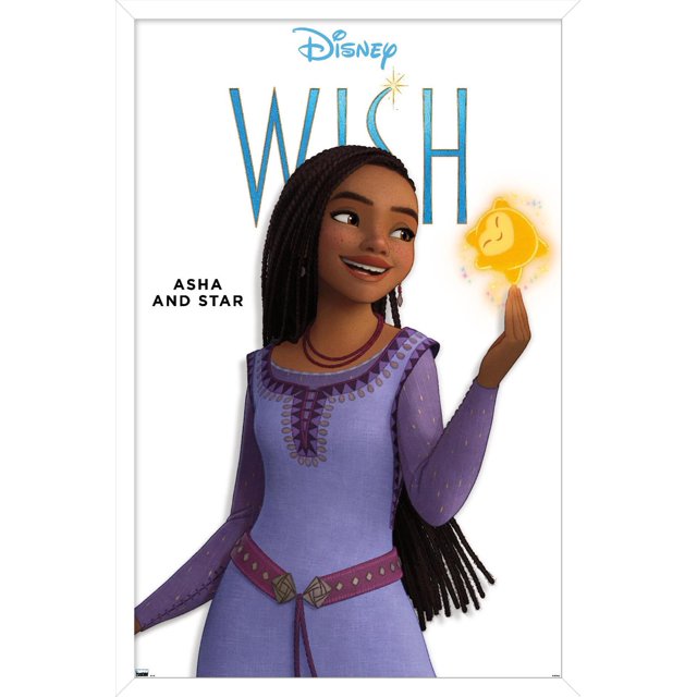 Disney Wish - Asha Feature Series Wall Poster, 14.725" x 22.375" Framed ...