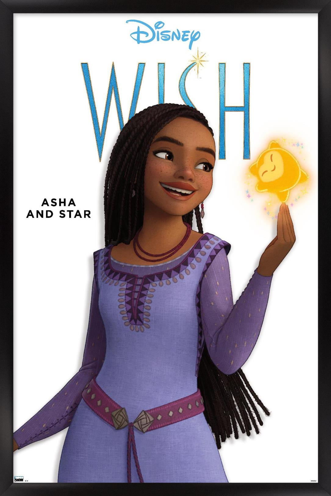 Disney Wish - Asha Feature Series Wall Poster, 14.725" x 22.375" Framed ...