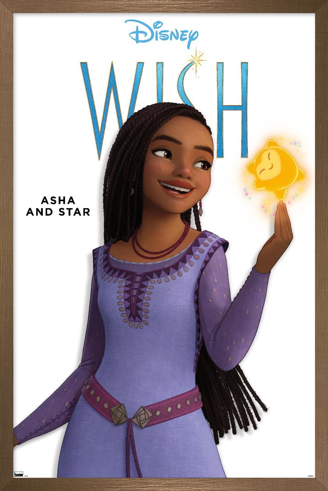 Disney Wish - Asha Feature Series Wall Poster, 22.375" x 34" Framed ...