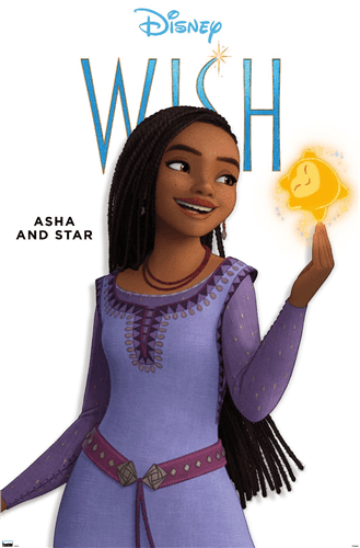 Disney Wish - Asha Feature Series Wall Poster, 22.375" x 34" - Walmart.com