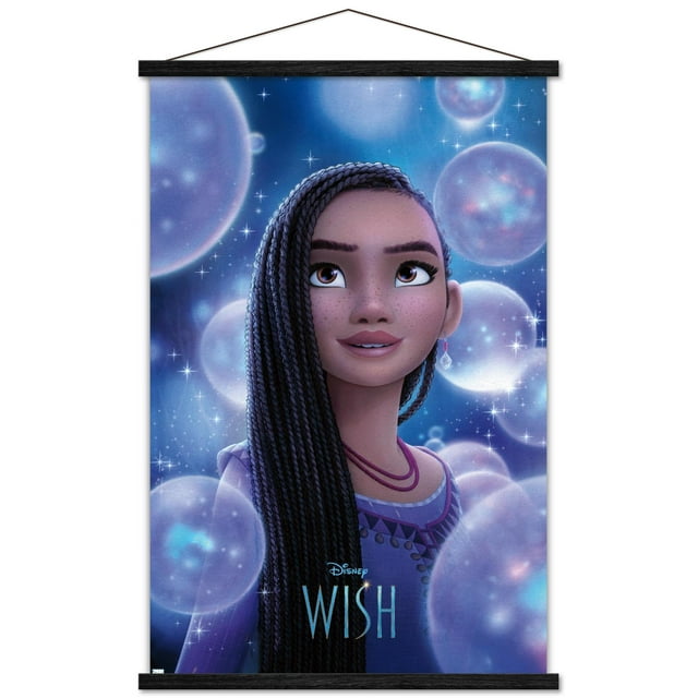 Disney Wish - Asha One Sheet Wall Poster with Magnetic Frame, 22.375" x ...
