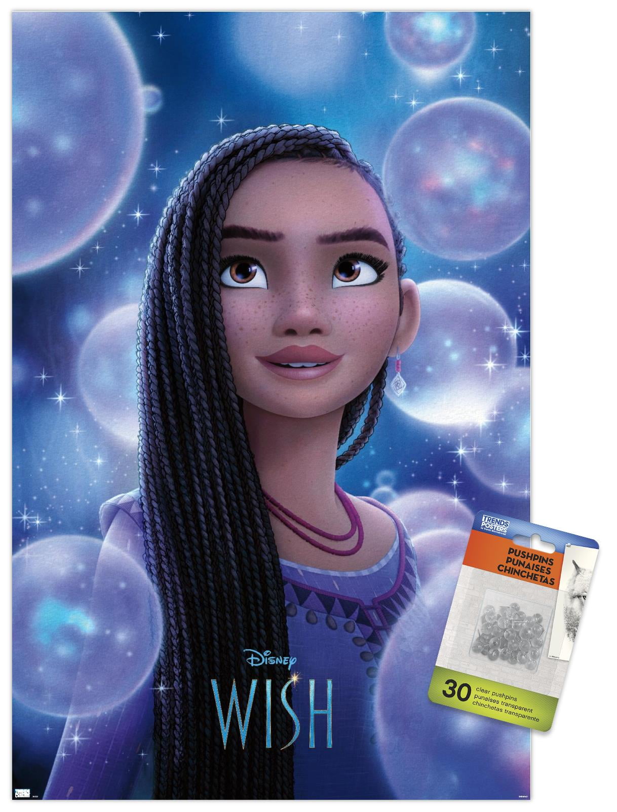 Disney Wish - Asha One Sheet Wall Poster with Push Pins, 14.725" x 22. ...