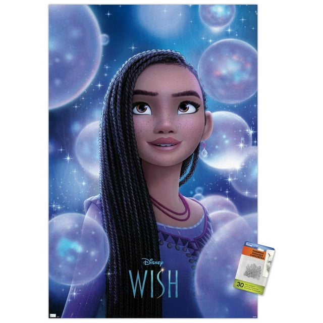 Disney Wish - Asha One Sheet Wall Poster with Push Pins, 22.375" x 34 ...