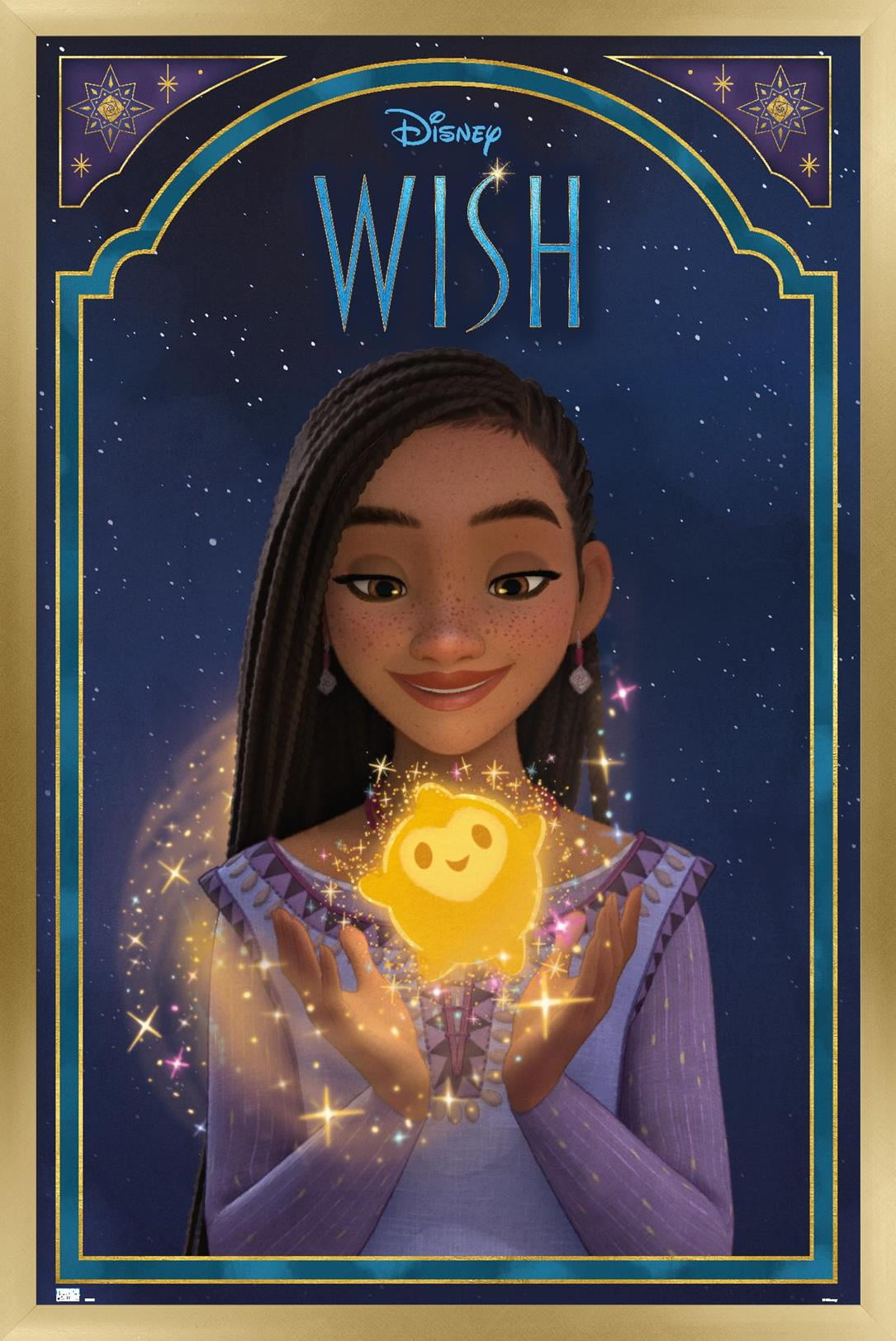 Disney Wish - Asha & Star Wall Poster, 14.725" x 22.375" Framed ...