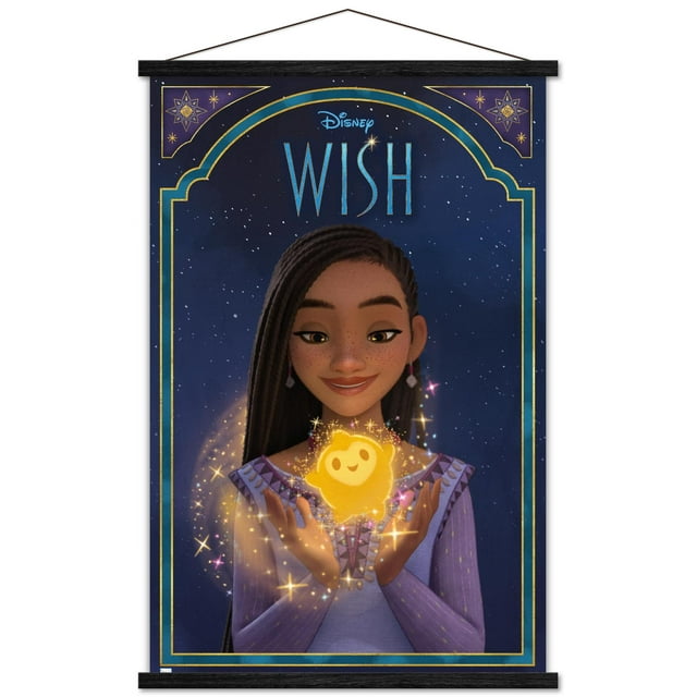 Disney Wish - Asha & Star Wall Poster with Magnetic Frame, 22.375" x 34 ...