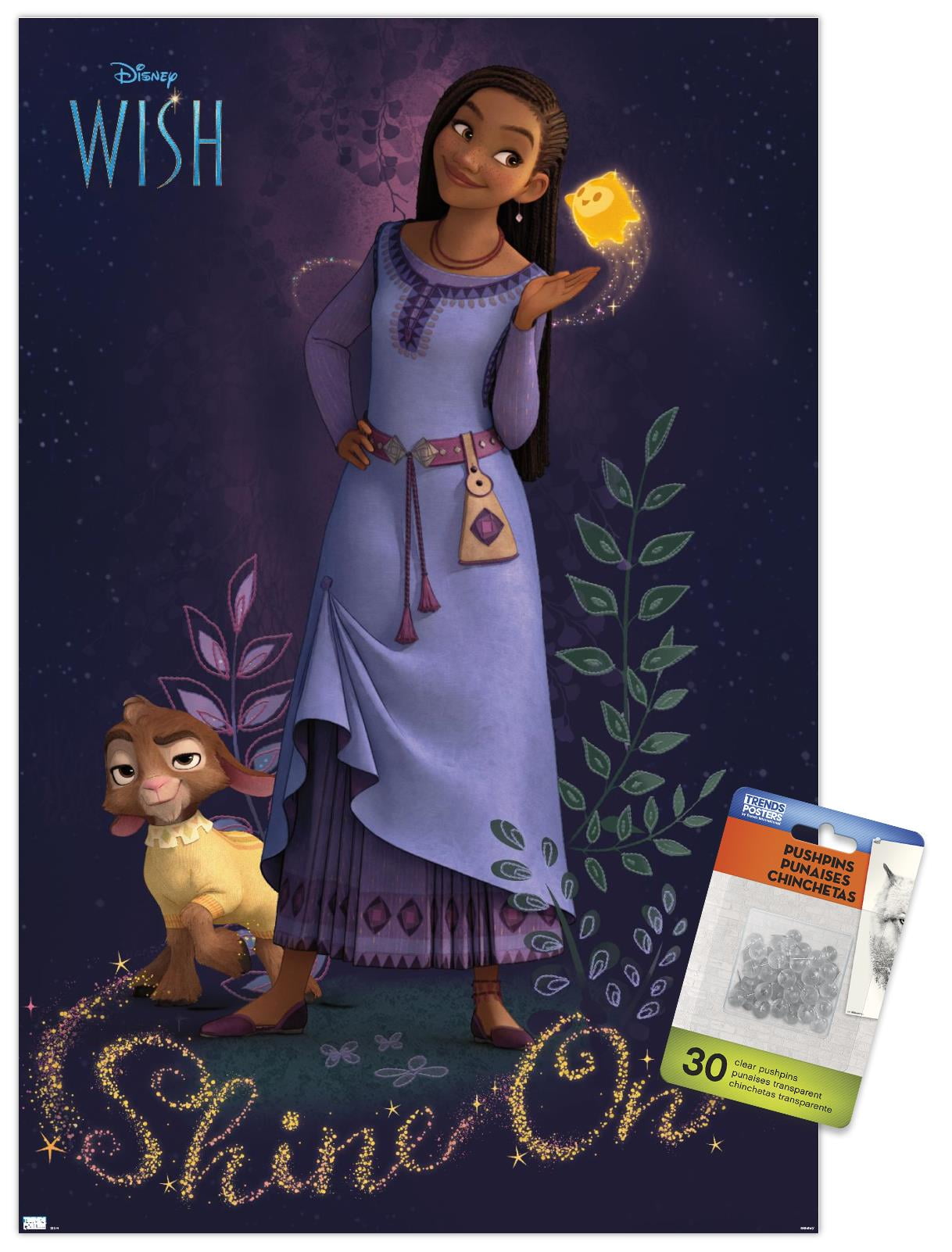 Disney Wish - Asha Wall Poster with Push Pins, 14.725" x 22.375 ...