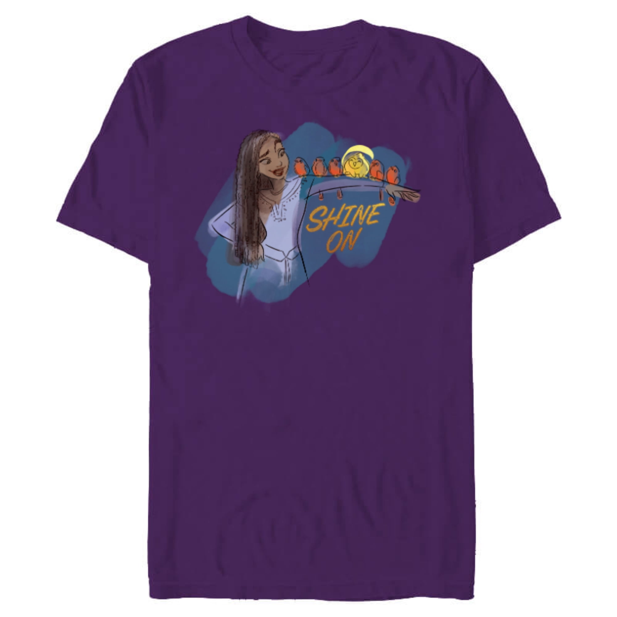 Disney Wish Asha and Star with Bird Friends Shine On - Short Sleeve ...