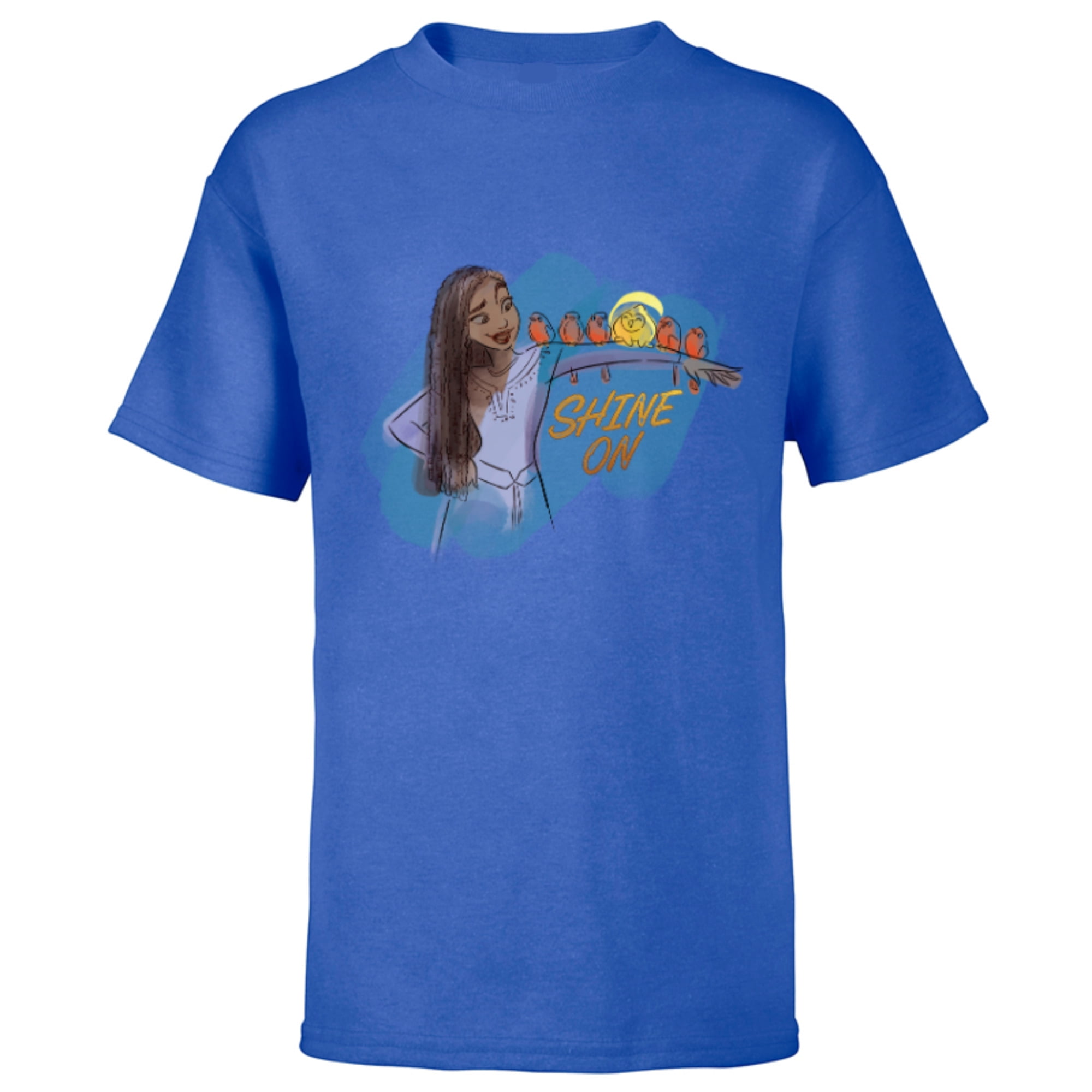 Disney Wish Asha and Star with Bird Friends Shine On - Short Sleeve T ...
