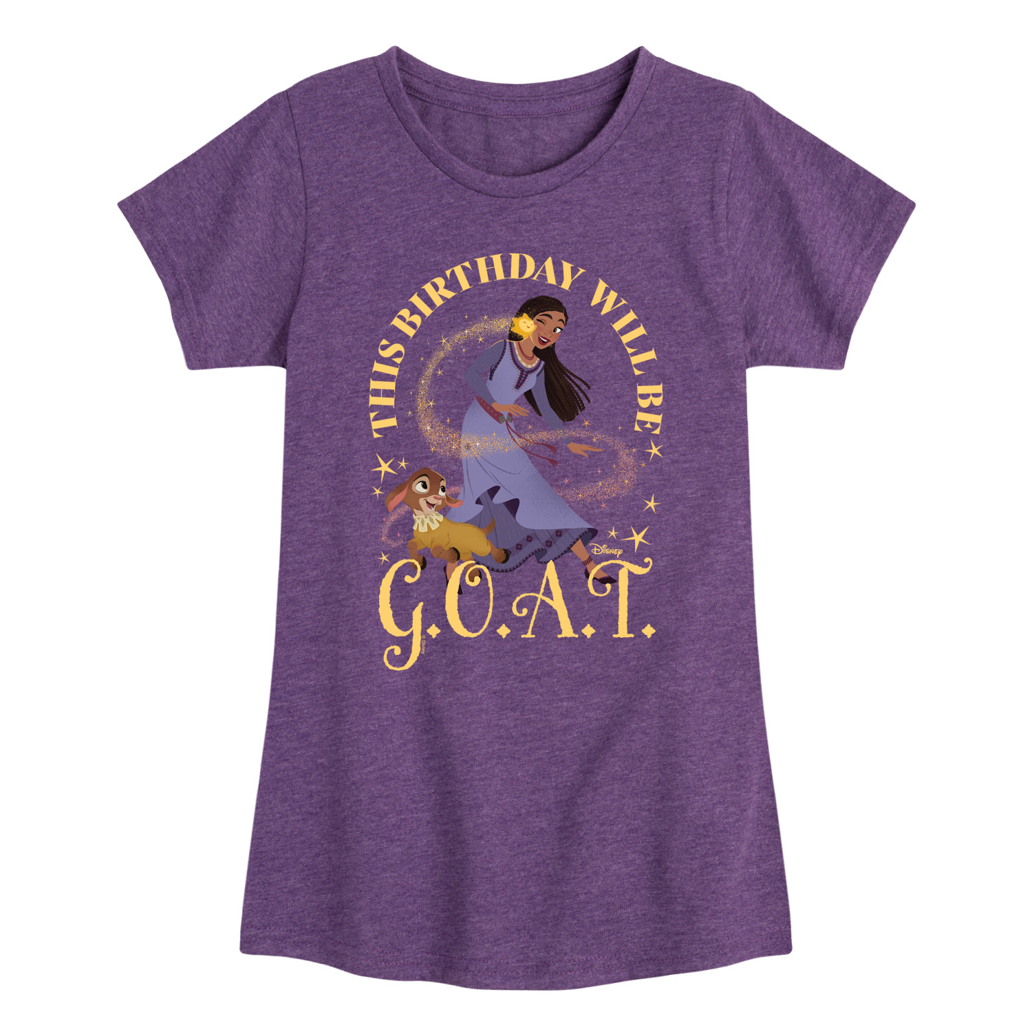 Disney - Wish - Birthday Goat - Toddler and Youth Girls Fitted Short ...